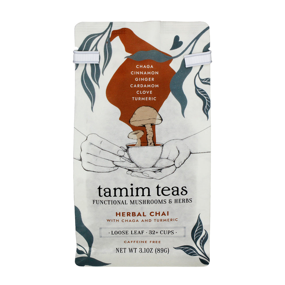 Herbal Chaga Chai | Decaf Chai with Chaga Mushroom & Turmeric – Tamim Teas