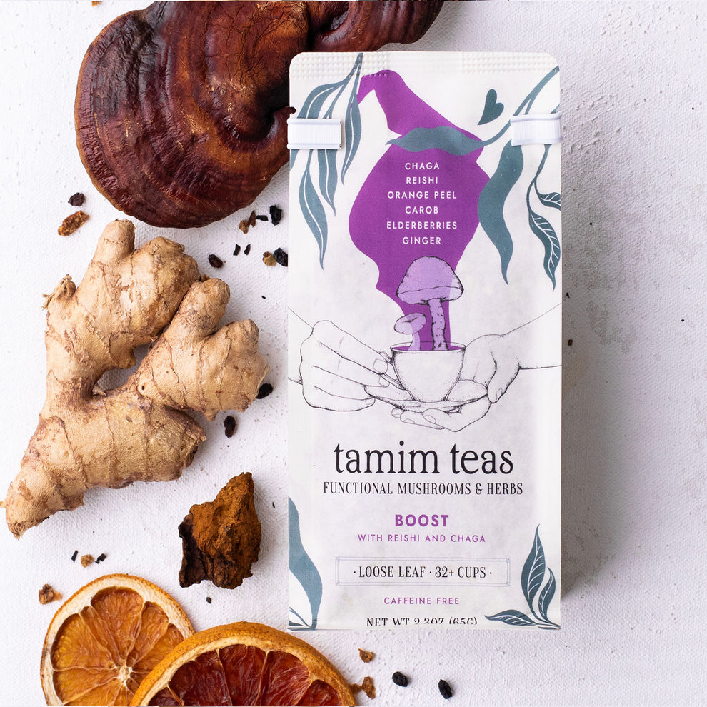 Boost | Reishi and Chaga Mushroom Tea Blend – Tamim Teas