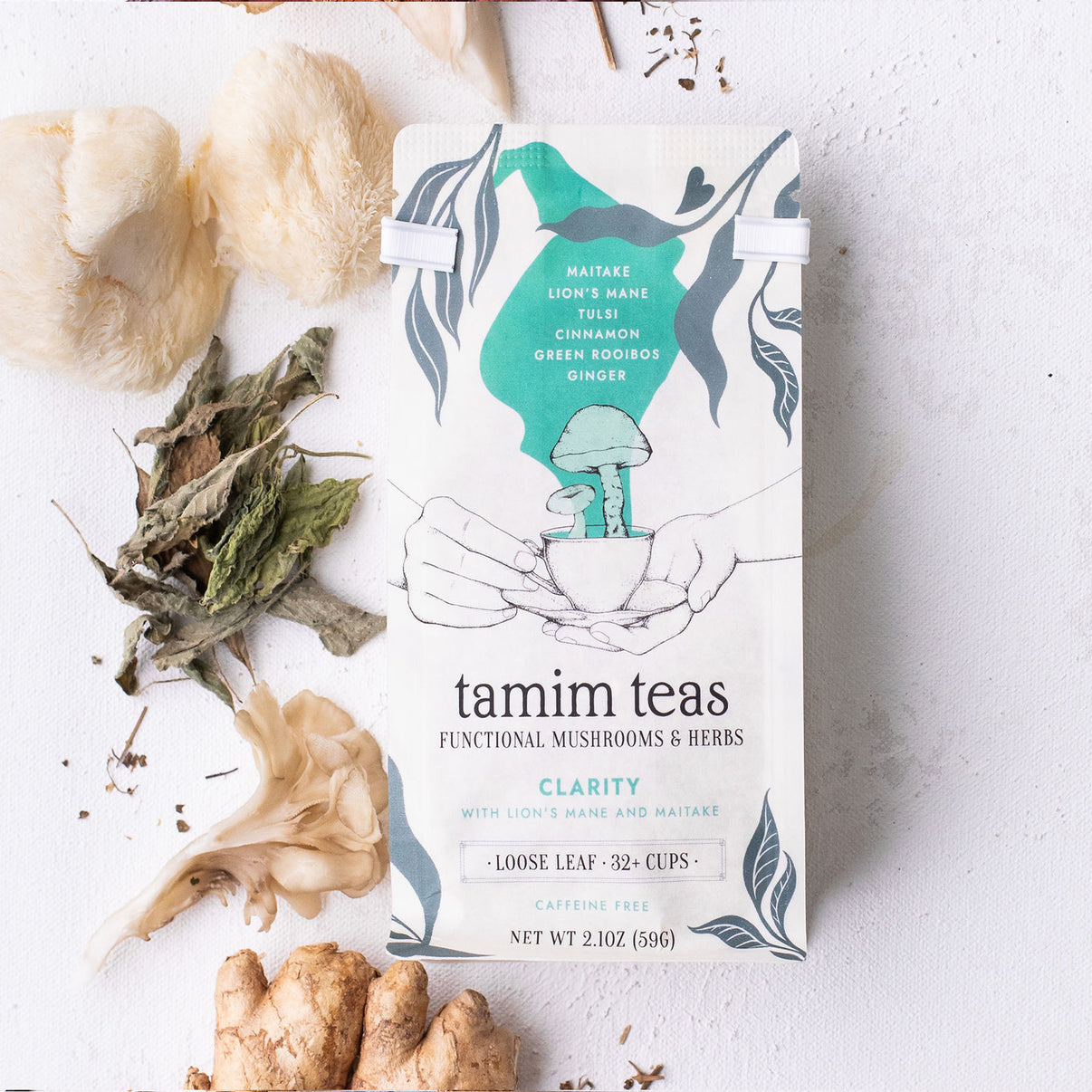 Clarity - Maitake and Lion's Mane Mushroom Tea | Tamim Teas