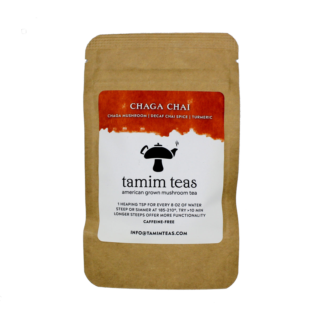 Herbal Chaga Chai | Decaf Chai with Chaga Mushroom & Turmeric – Tamim Teas